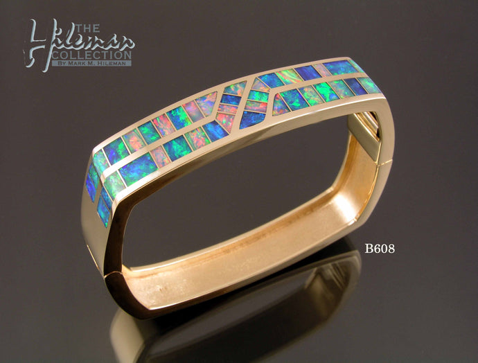 Australian Opal Bracelet, Opal Inlay Bracelet, Inlaid Opal Bracelets ...